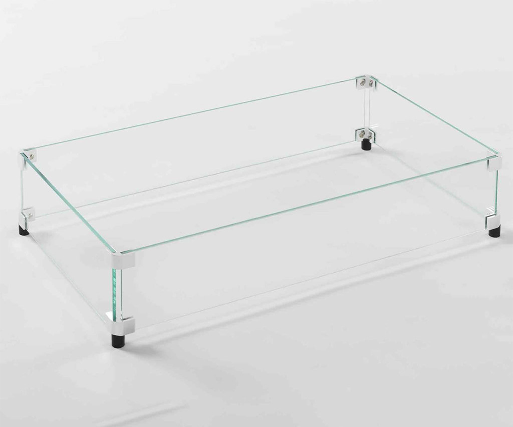 12" x 24" Rectangular Glass Wind Guard - COALWAY