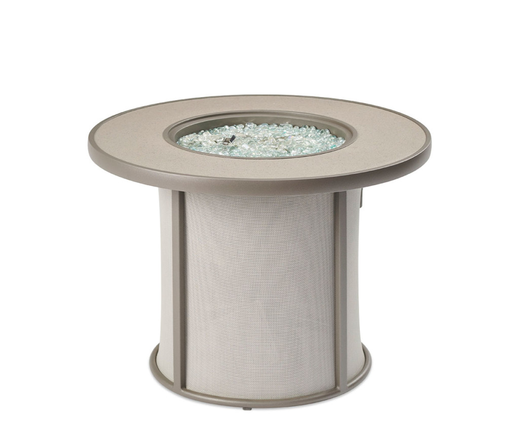 Grey Stonefire Round Gas Fire Pit Table - COALWAY