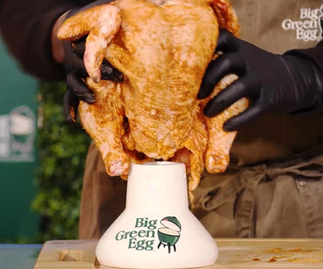 Big Green Egg Ceramic Vertical Chicken Roaster - COALWAY